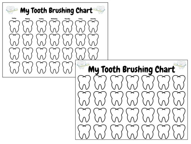 7 Totally Free Tooth Brushing Charts for Kids
