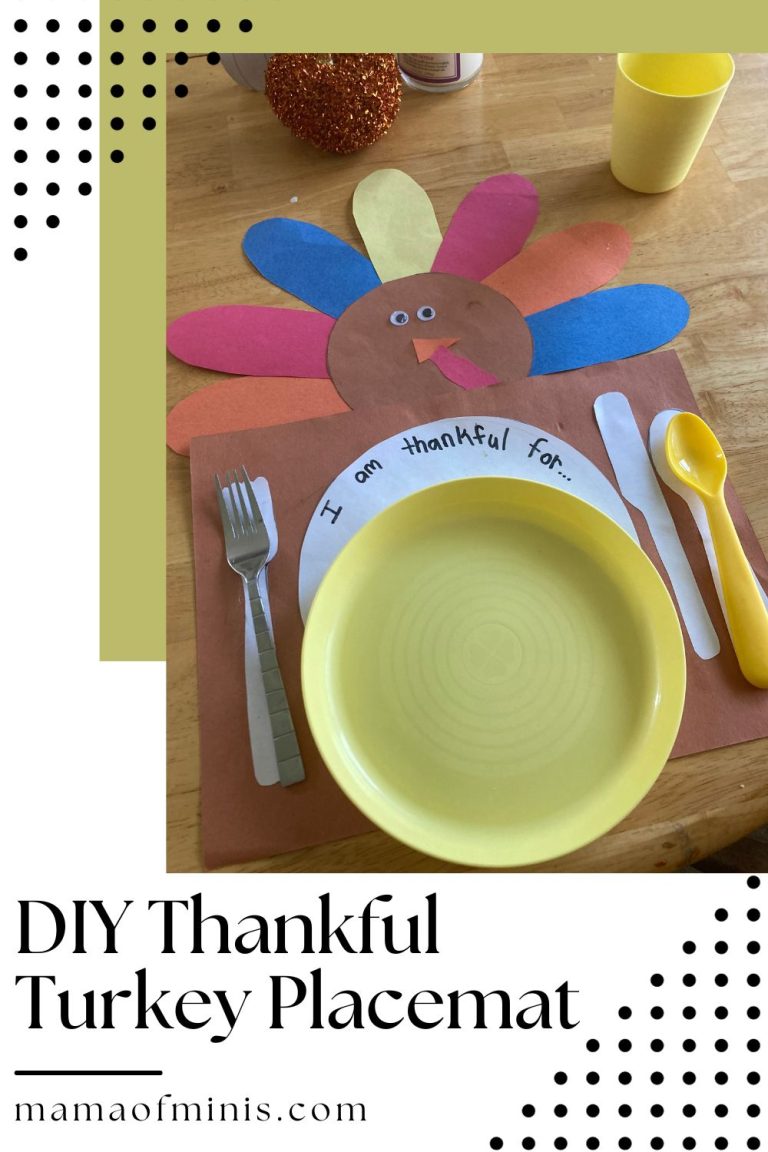 DIY Thankful Turkey Placemat for Kids