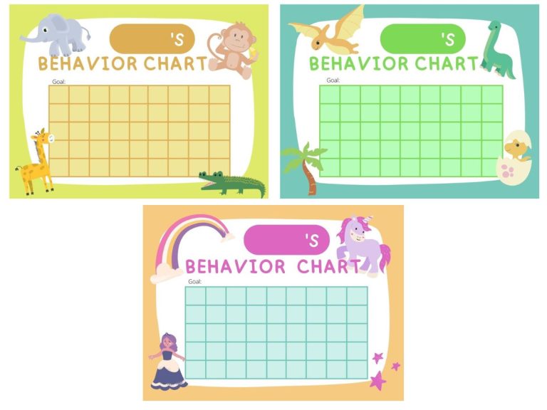 16 Helpful and Free Printable Behavior Charts