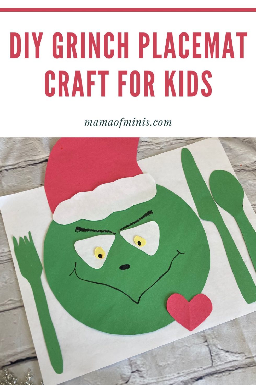 Festive DIY Grinch Placemat Craft for Kids