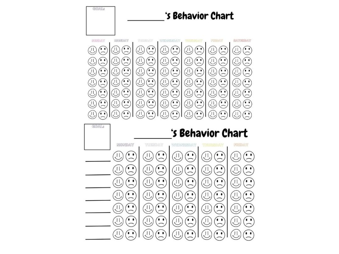 16 Helpful and Free Printable Behavior Charts