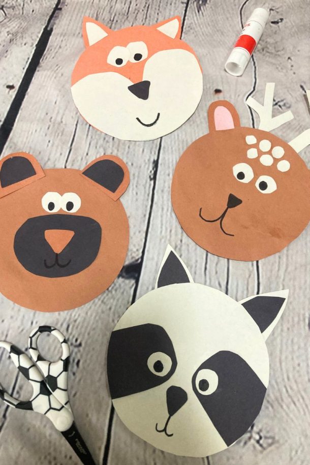 4 Adorable Paper Woodland Animal Crafts for Kids