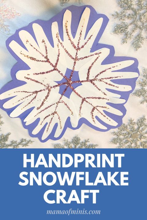 Winter Handprint Snowflake Craft Keepsake for Kids