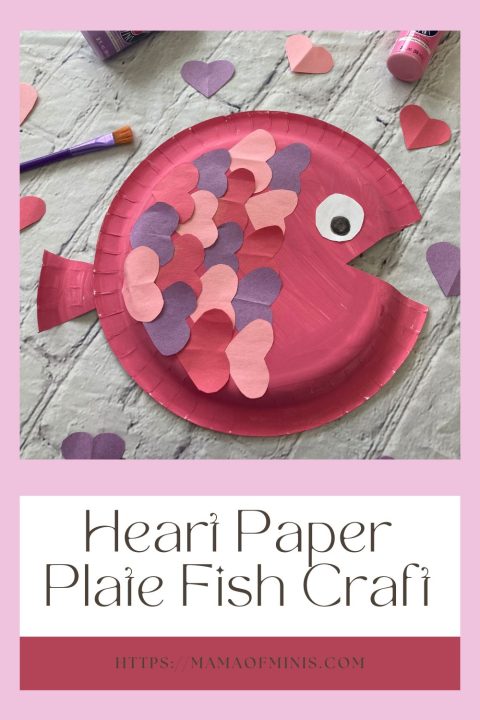 Valentines Paper Plate Heart Fish Craft
