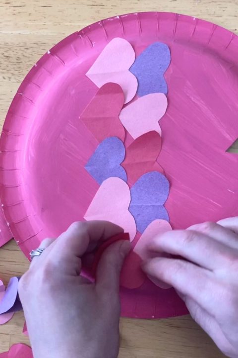 Valentines Paper Plate Heart Fish Craft