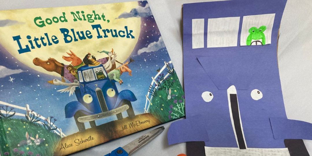Construction Paper Little Blue Truck Puppet Craft