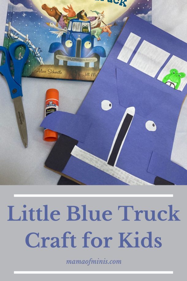 Construction Paper Little Blue Truck Puppet Craft