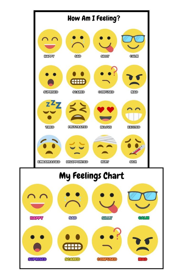 5 Fun and Free Printable Feelings Charts for Kids