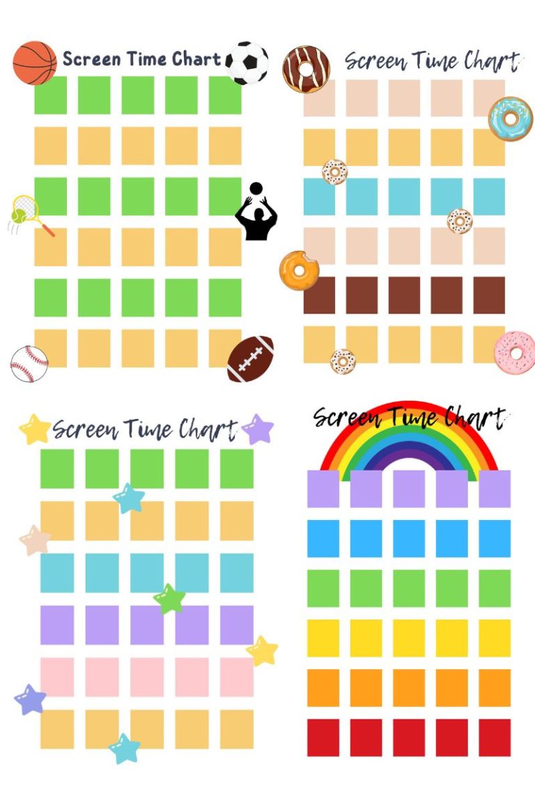 14 Fun and Free Printable Screen Time Charts for Kids