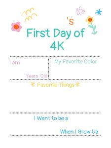 4 Cute and Free First Day of School Sign Printables