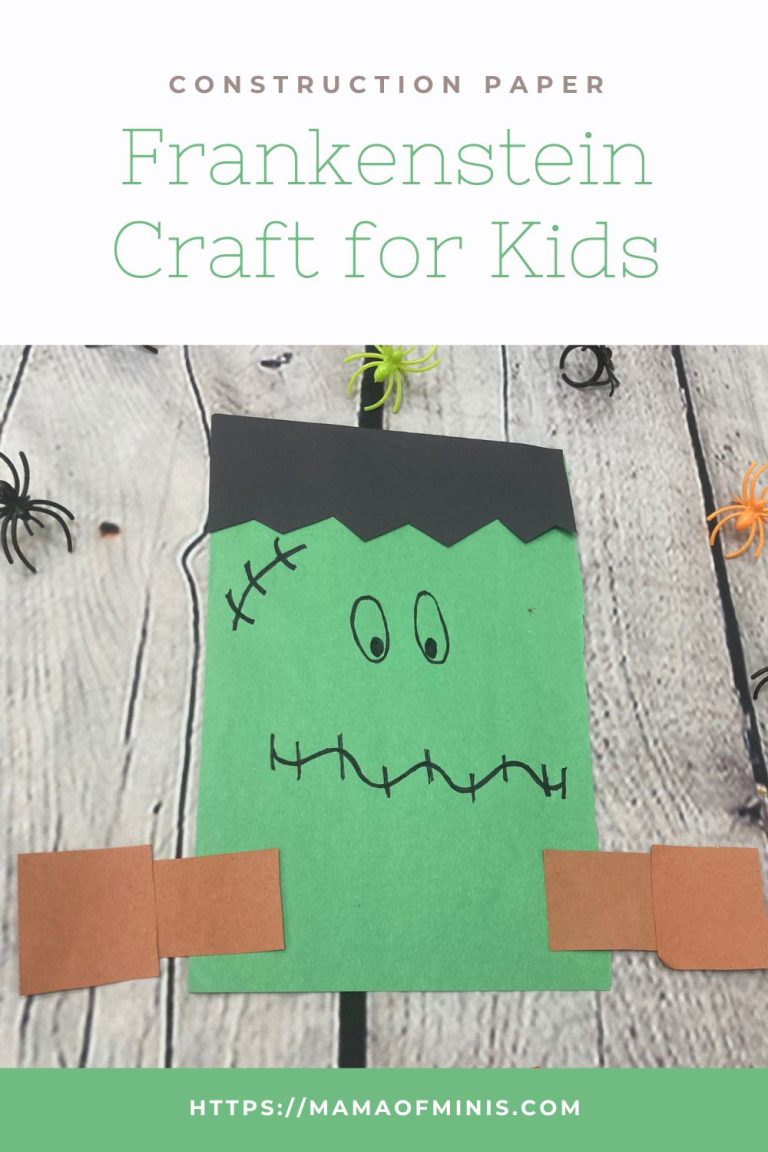 Cute Construction Paper Frankenstein Craft for Kids