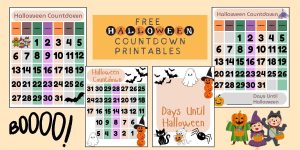 4 Free Printable Halloween Countdown Activities