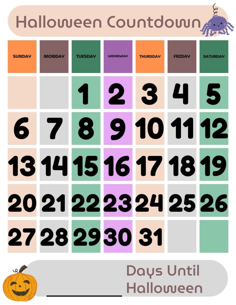 4 Free Printable Halloween Countdown Activities