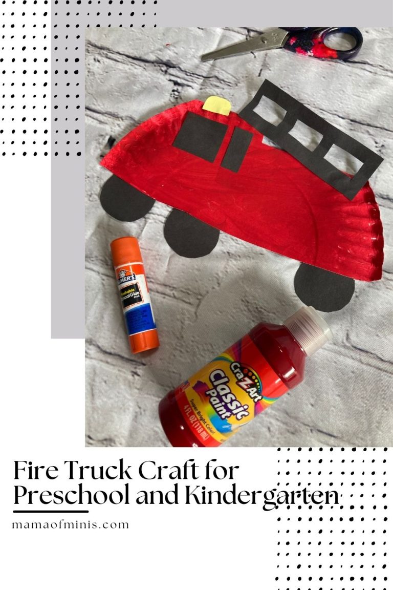 Paper Plate Fire Truck Craft for Preschool and Kindergarten