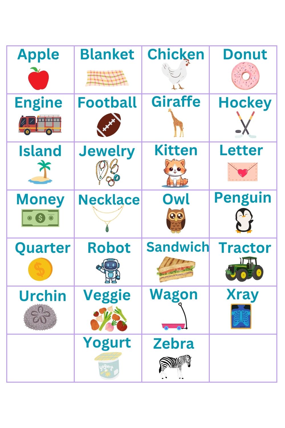 Long and Comprehensive 2 Syllable Words List