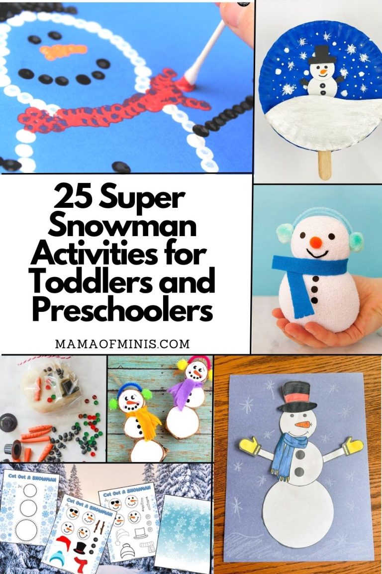 25 Super Snowy Snowman Crafts for Kids