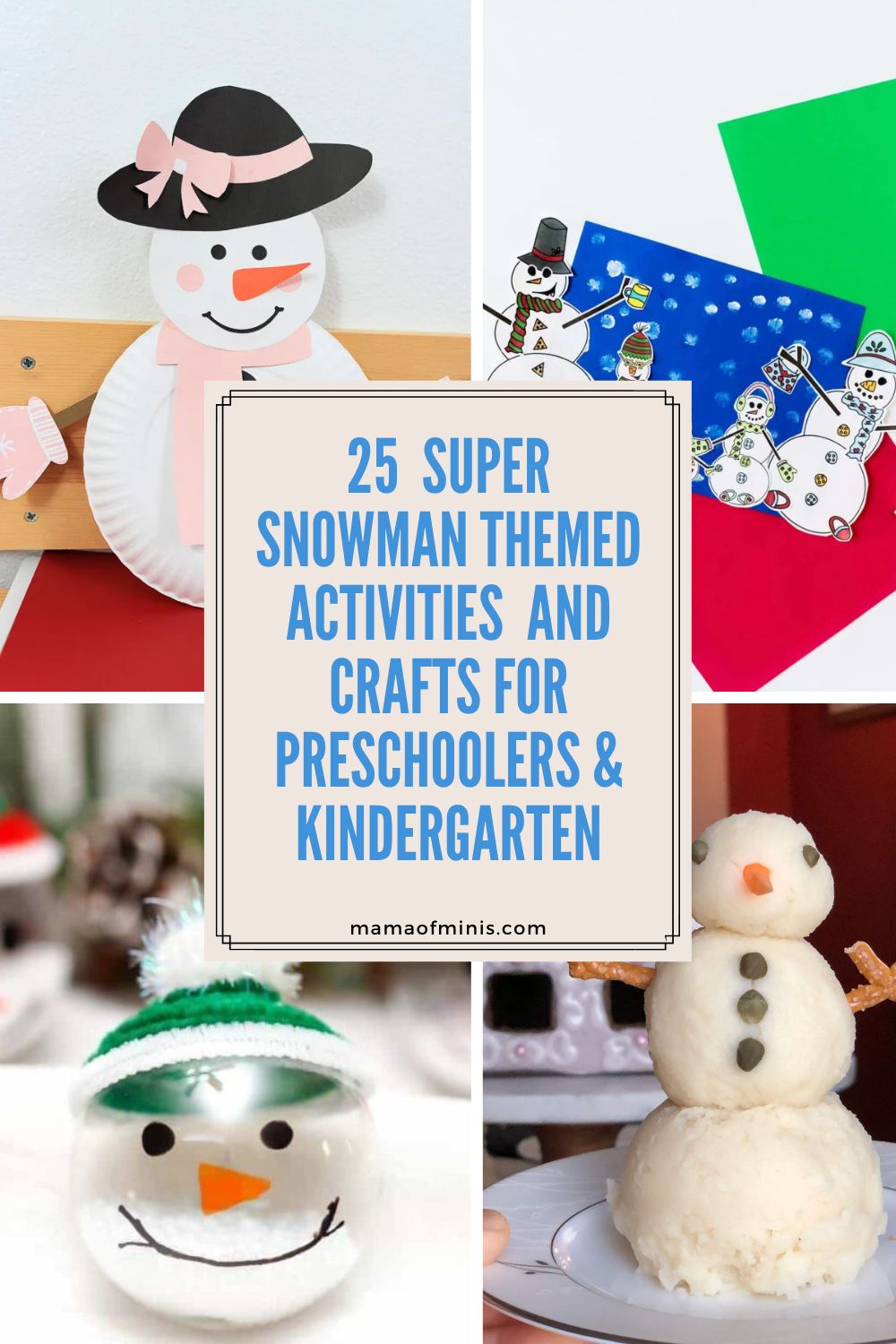 25 Super Snowy Snowman Crafts for Kids