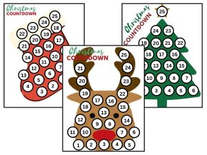 6 Cute and Free Christmas Countdown Printables