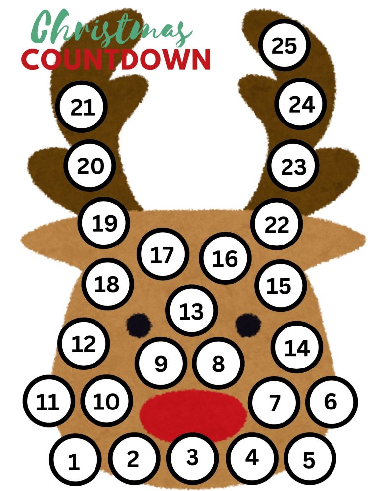 6 Cute and Free Christmas Countdown Printables