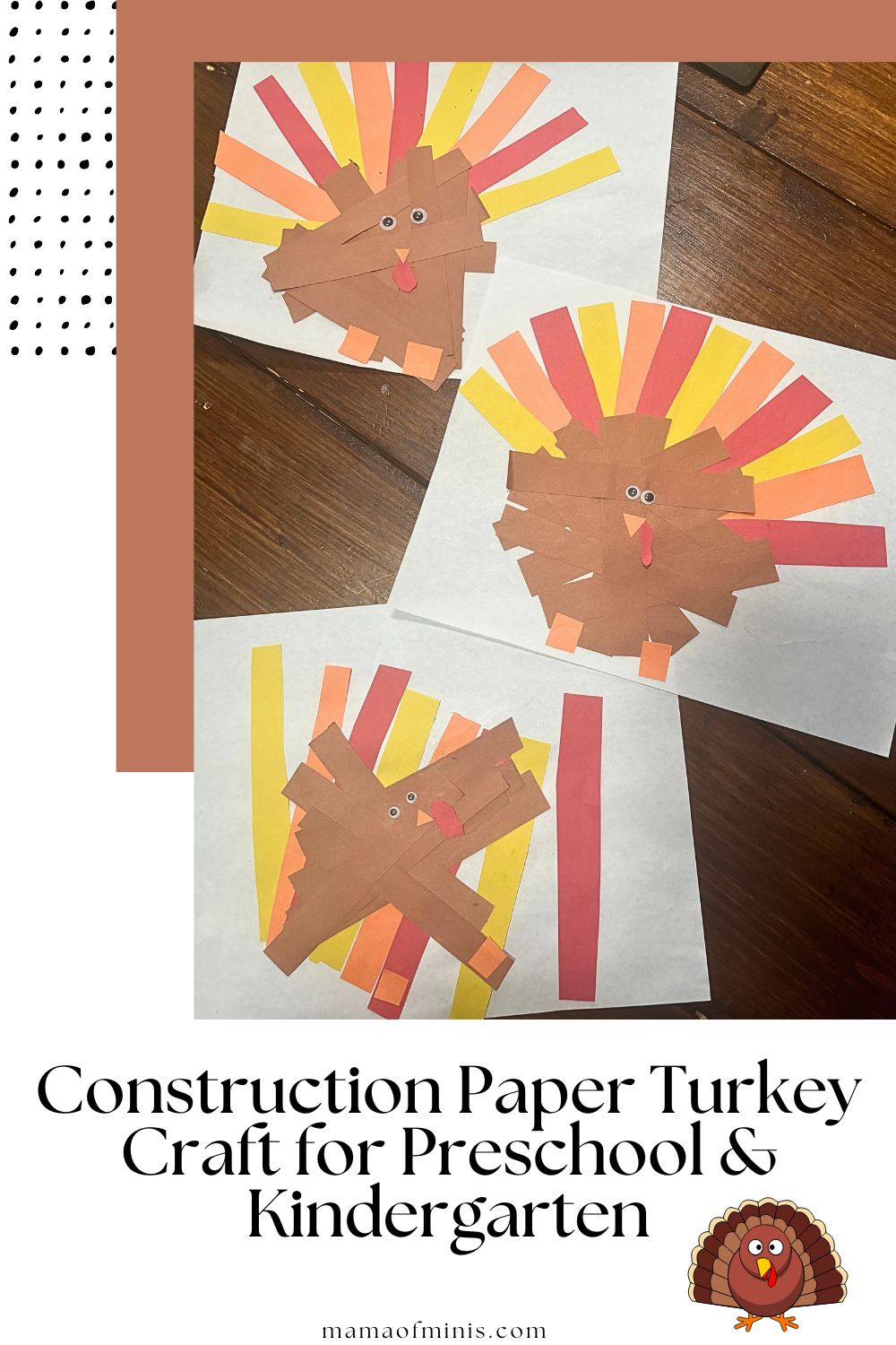 Easy and Cute Thanksgiving Paper Strip Turkey Craft