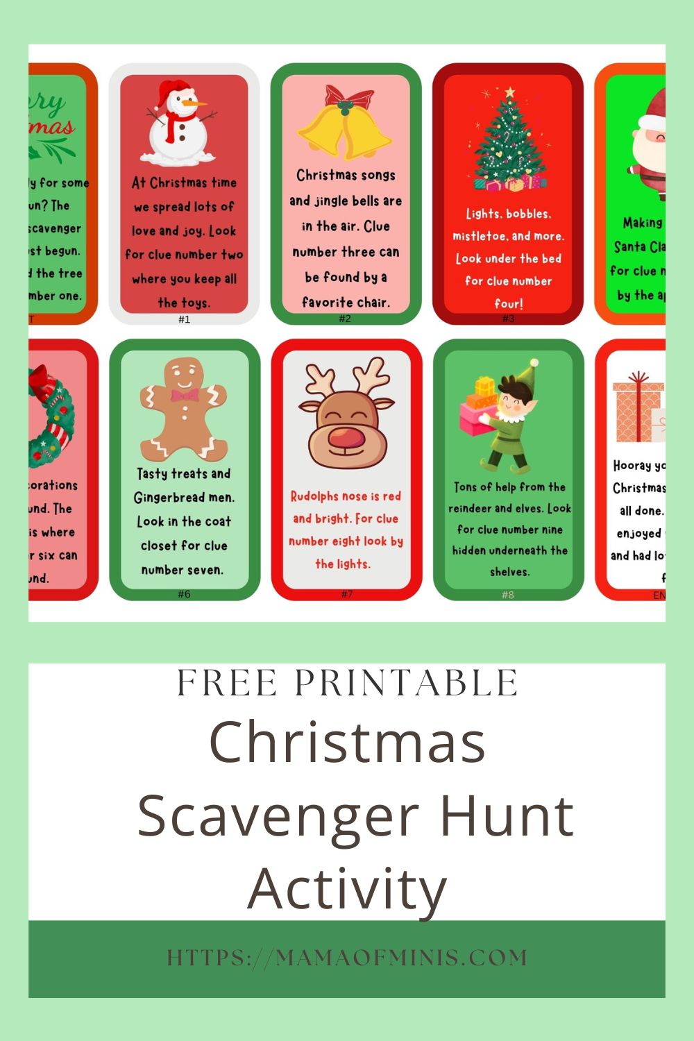 Free Christmas Scavenger Hunt Printable PDF