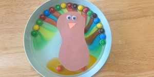 M&M Thanksgiving Turkey STEM Activity for Preschool