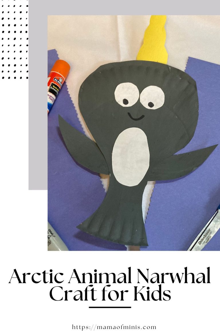 Paper Plate Winter Narwhal Craft for Kids