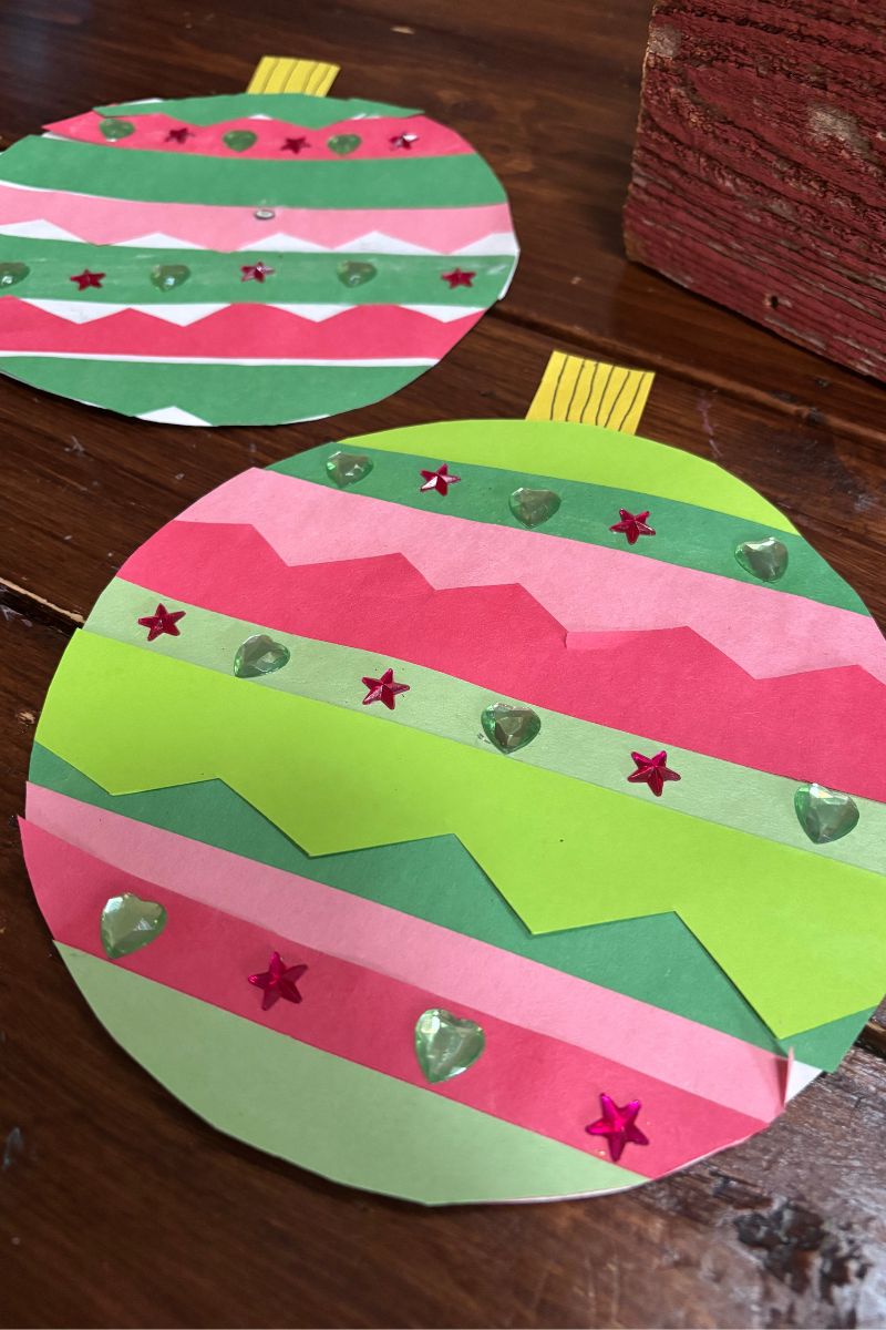 Construction Paper Christmas Ornament Craft for Kids