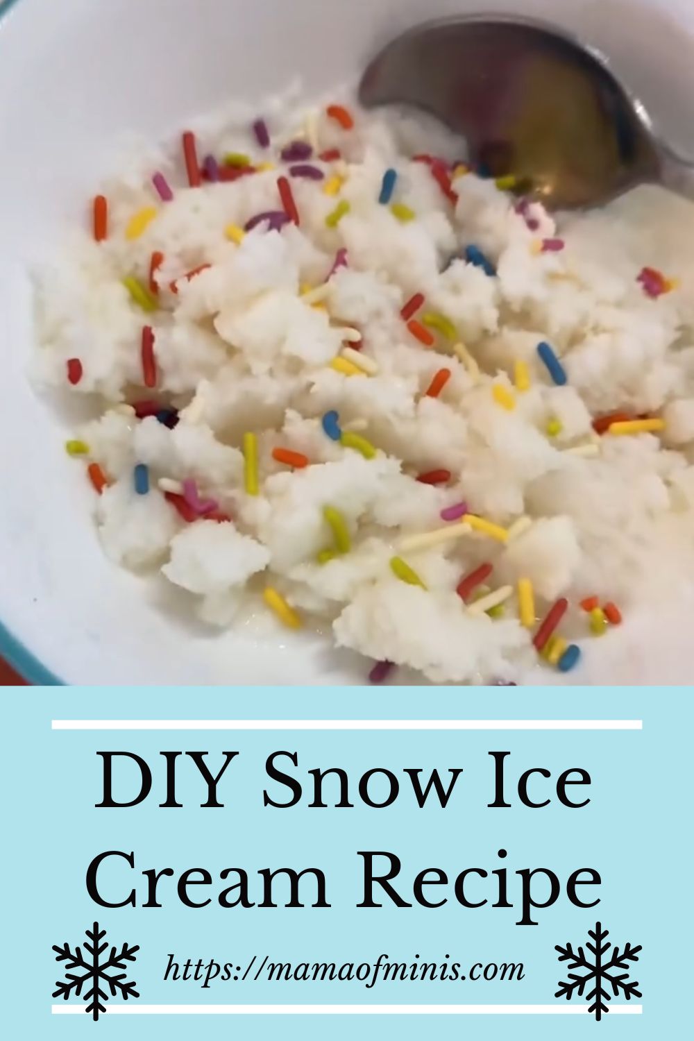 Snow Ice Cream Recipe & Activity for Kids