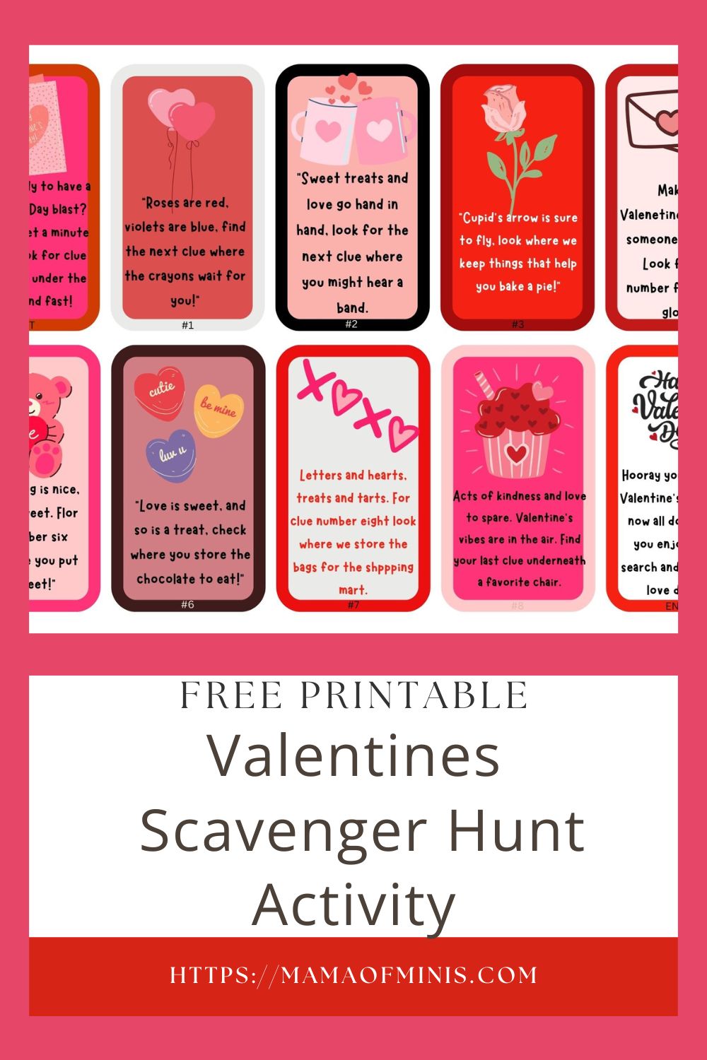 Free Valentines Scavenger Hunt Printable PDF