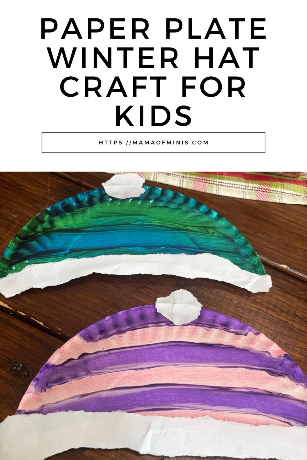 Paper Plate Winter Hat Craft for Kids