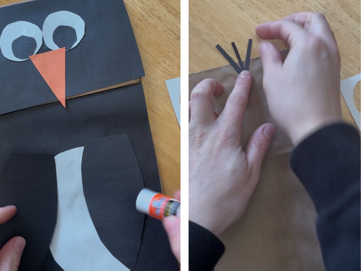 Paper Bag Penguin Puppet Craft for Preschool