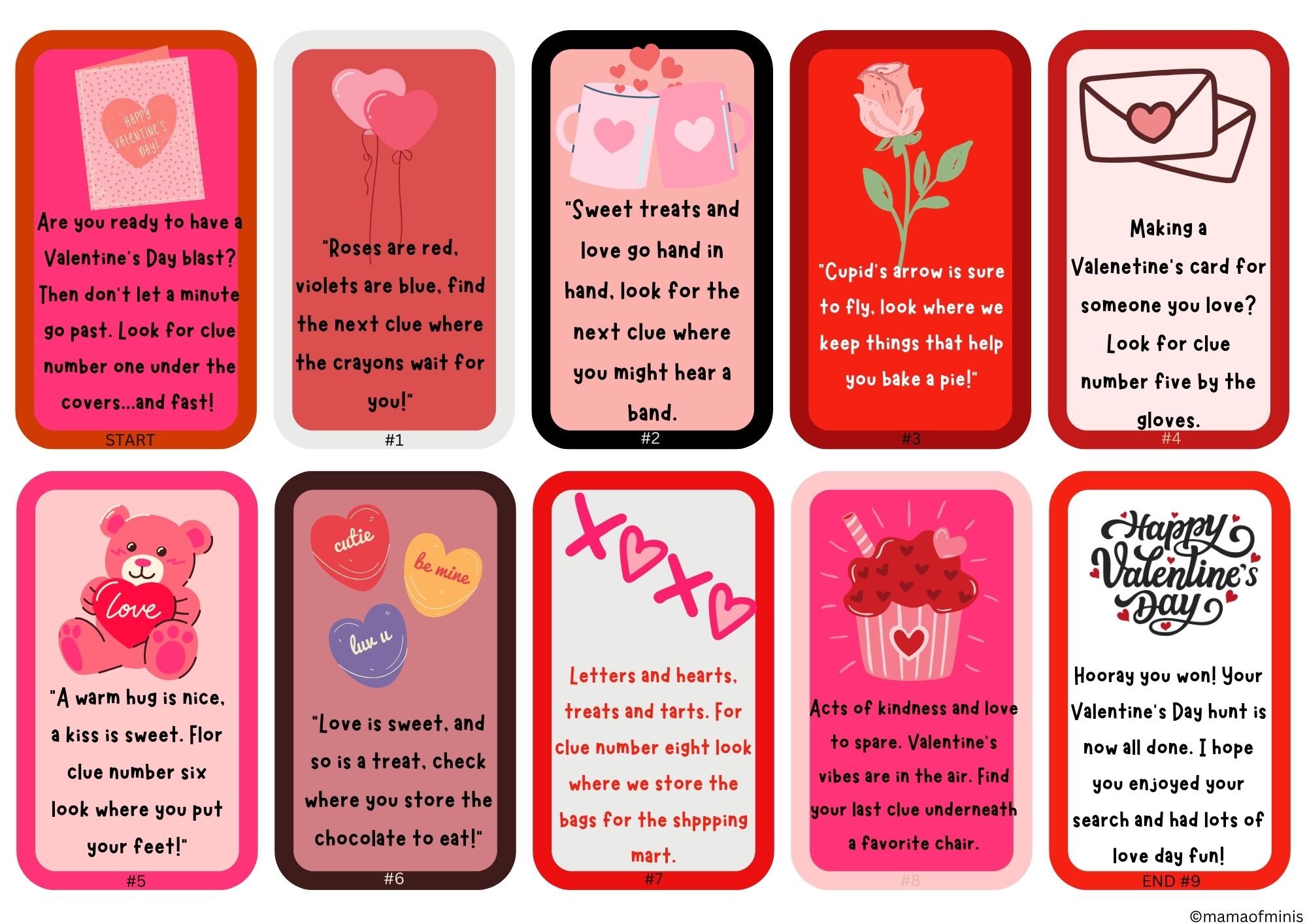Free Valentines Scavenger Hunt Printable PDF