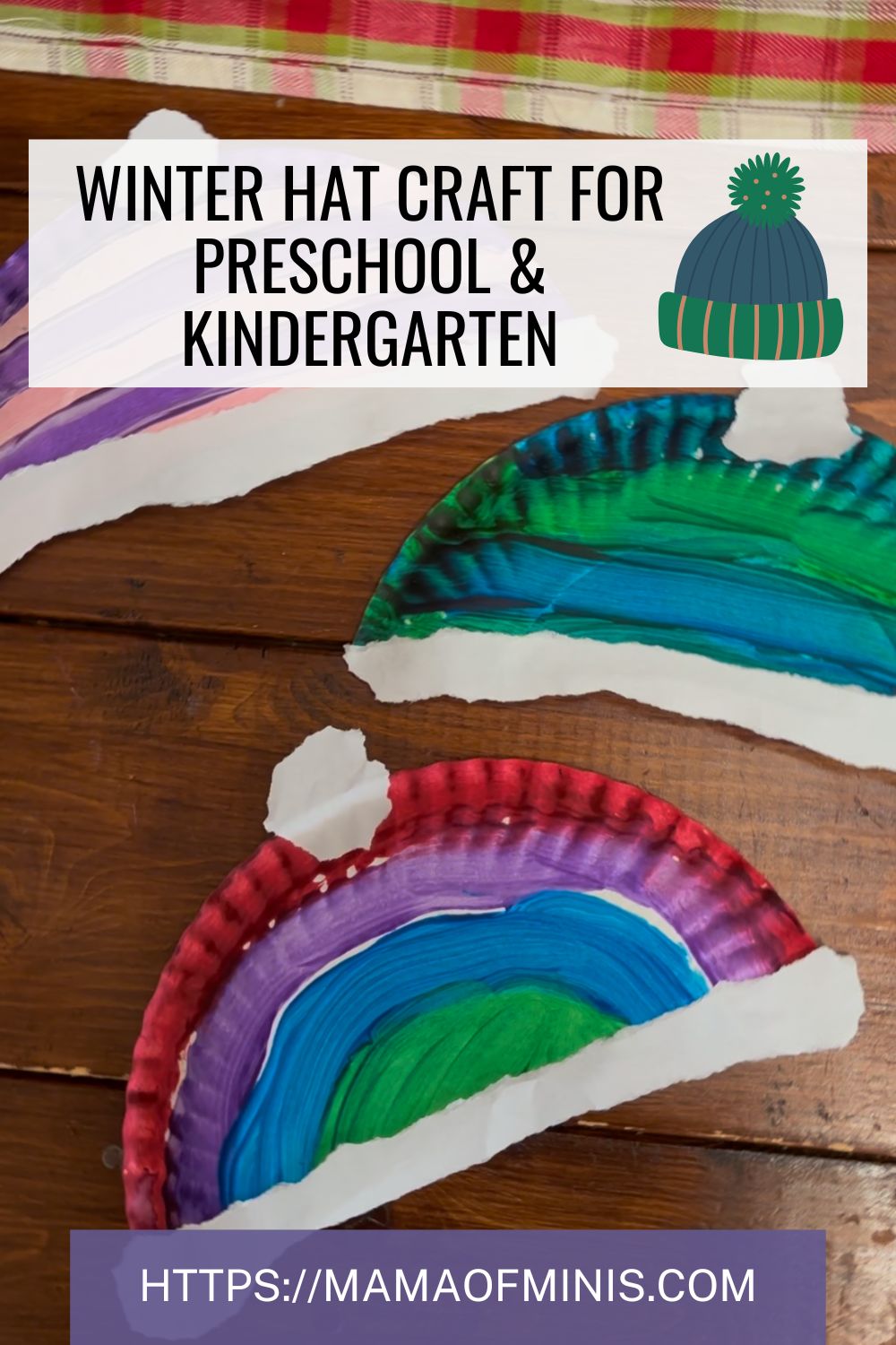 Paper Plate Winter Hat Craft for Kids