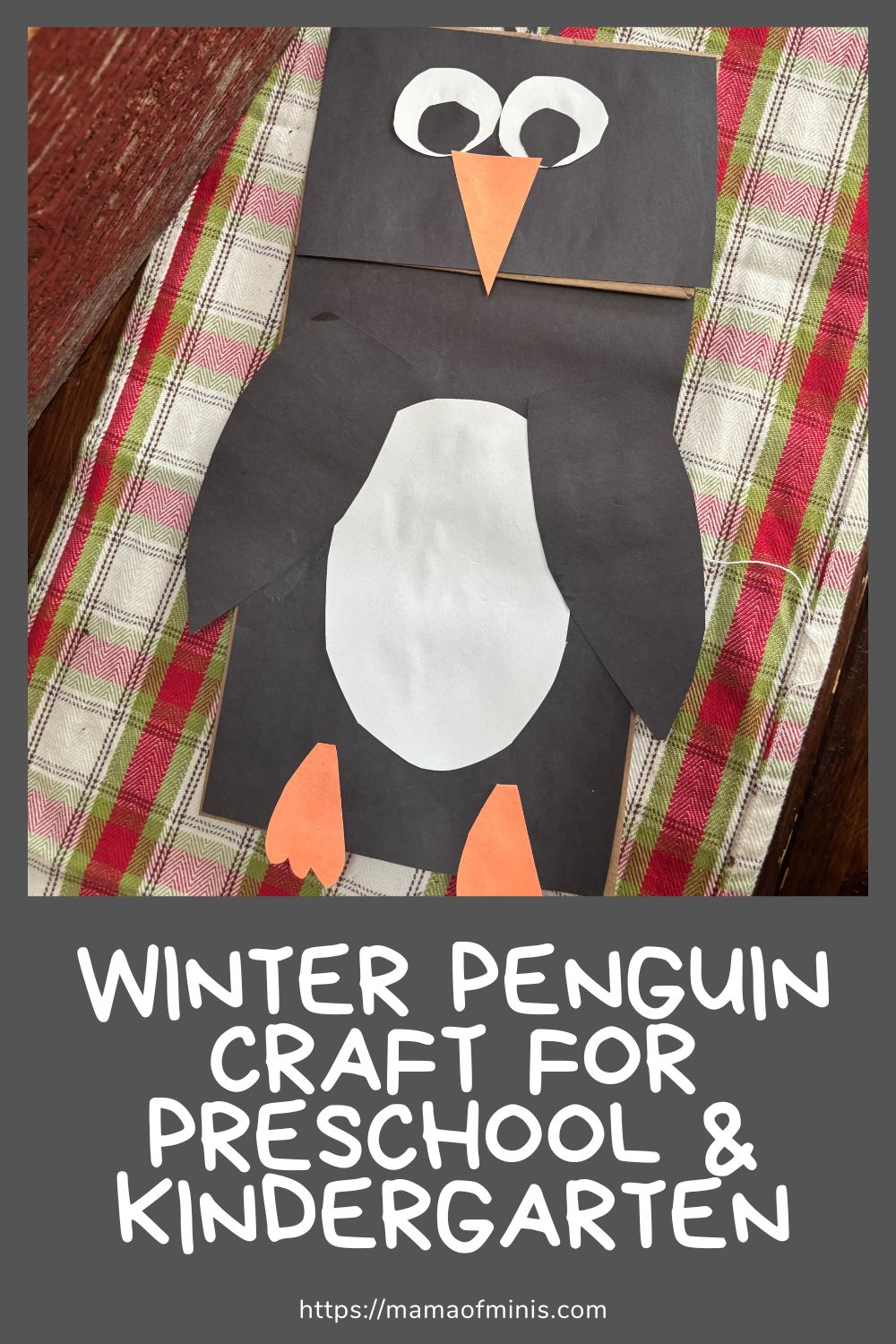 Paper Bag Penguin Puppet Craft for Preschool