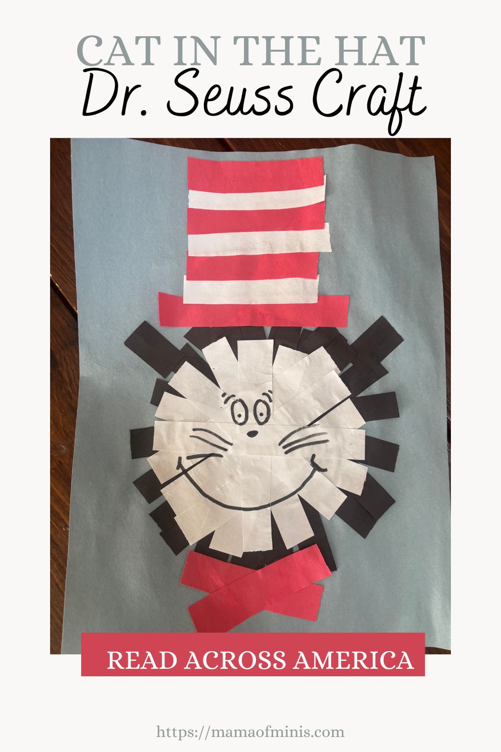 Dr. Seuss Construction Paper Cat in the Hat Craft