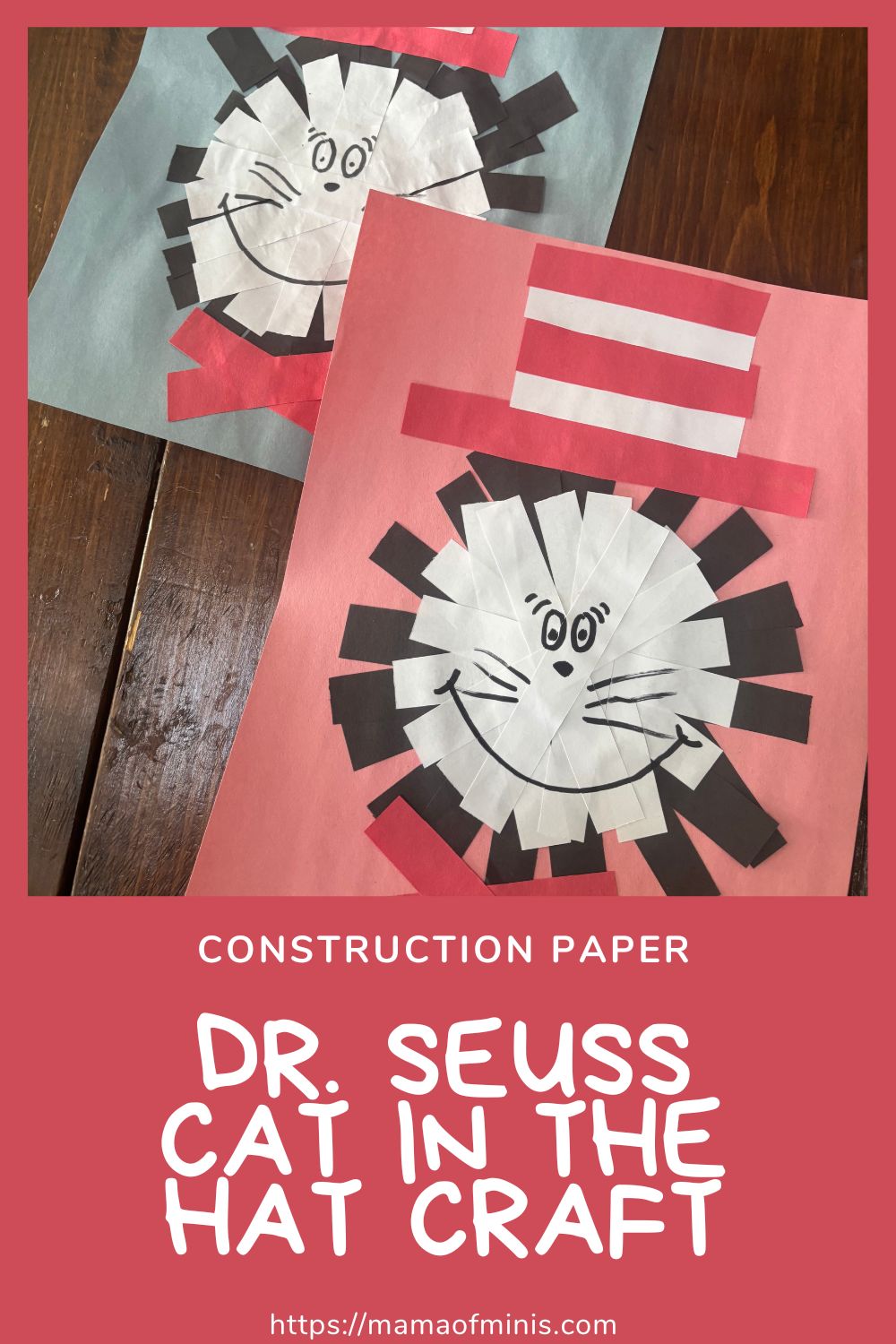 Dr. Seuss Construction Paper Cat in the Hat Craft