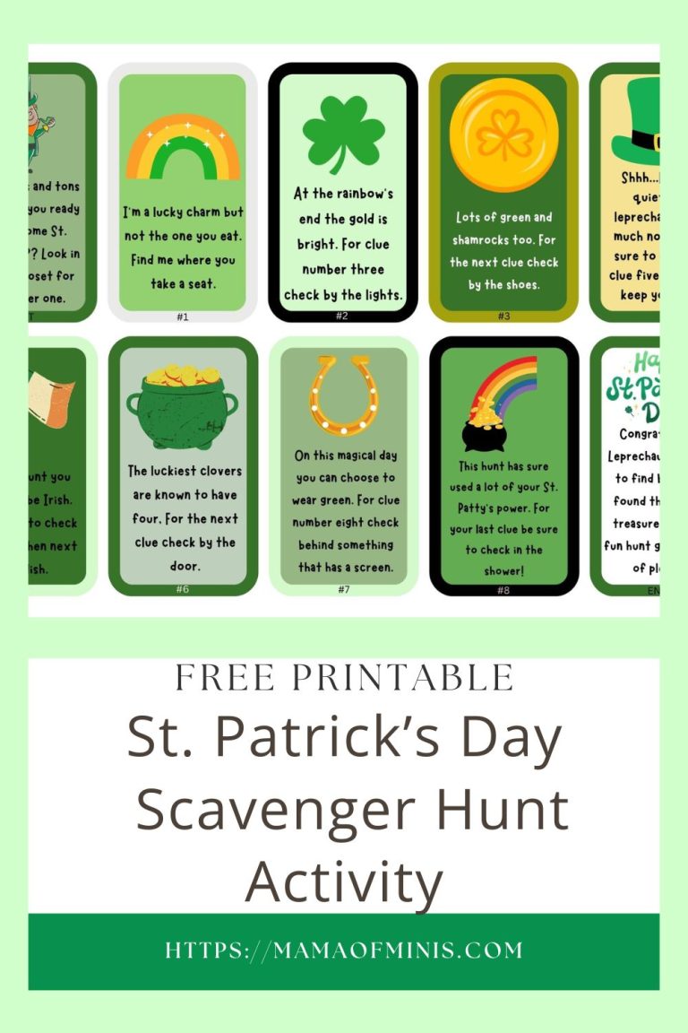 St. Patricks Day Scavenger Hunt Free Printable