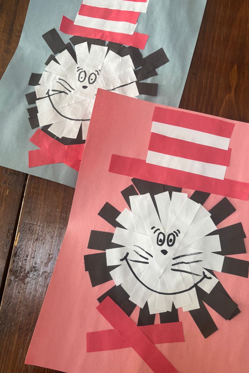 Dr. Seuss Construction Paper Cat in the Hat Craft
