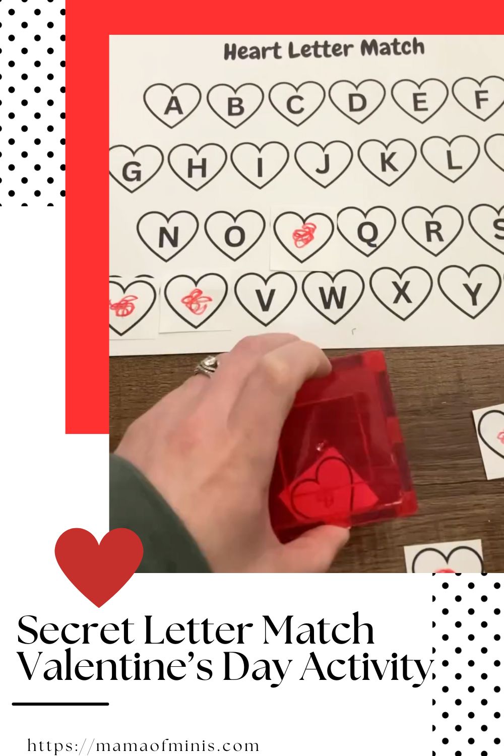 Secret Letter Match Valentine's Day Activity
