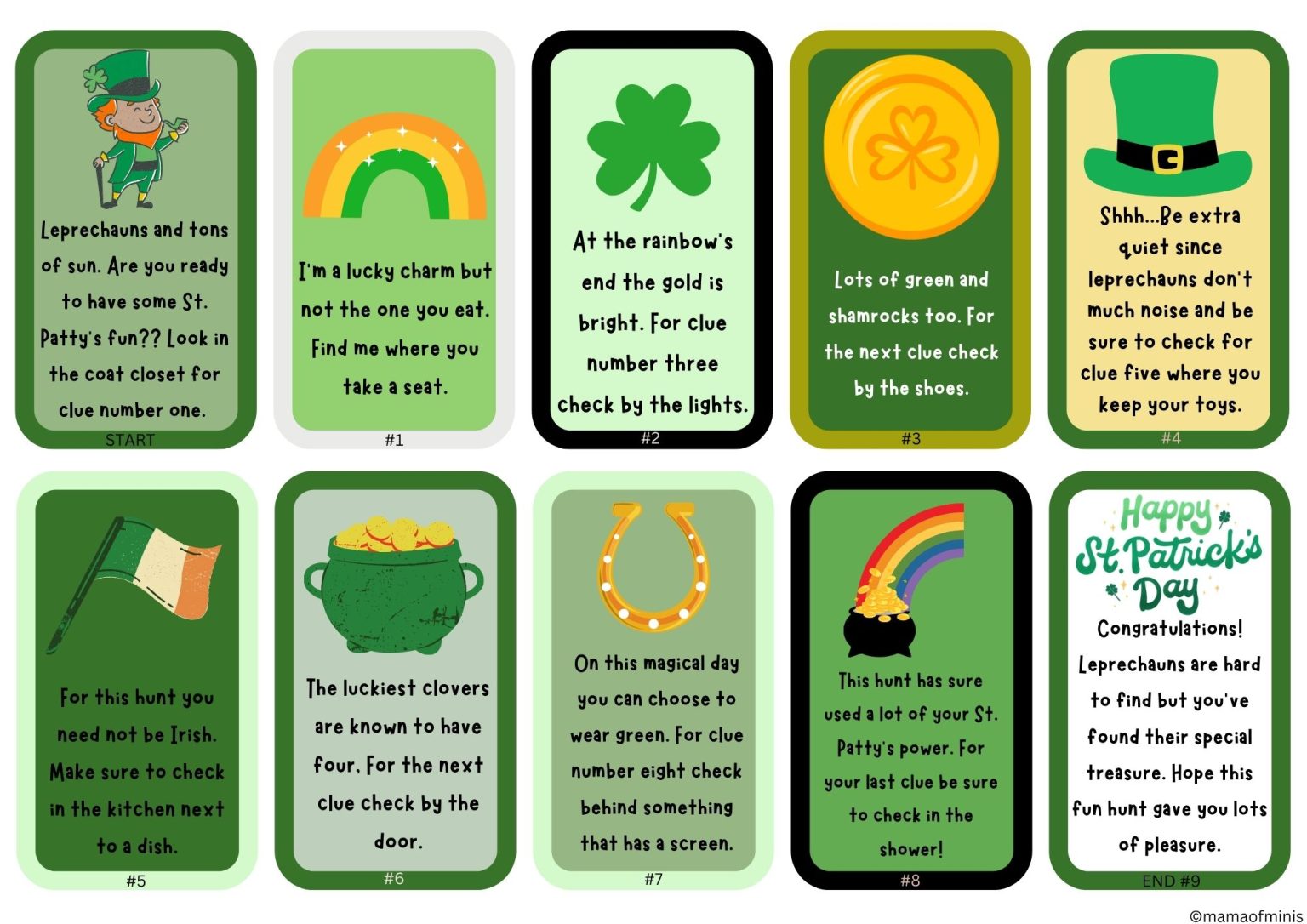 St. Patricks Day Scavenger Hunt Free Printable