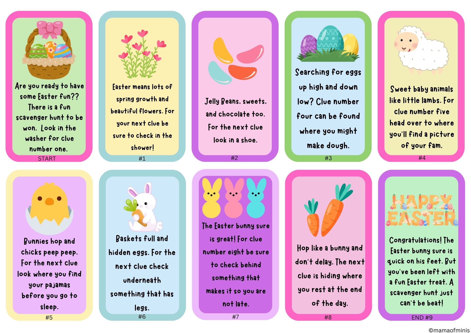 Free Easter Scavenger Hunt Printable PDF
