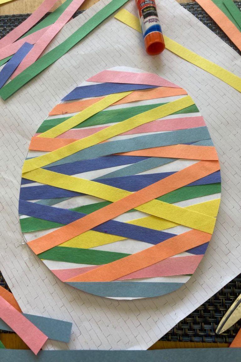 Paper Strip Easter Egg Craft for Kids