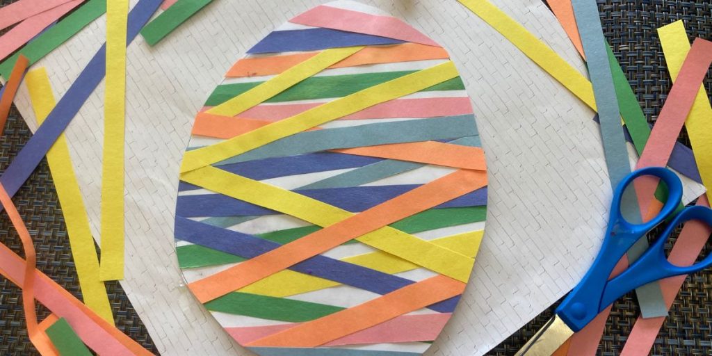 Paper Strip Easter Egg Craft for Kids