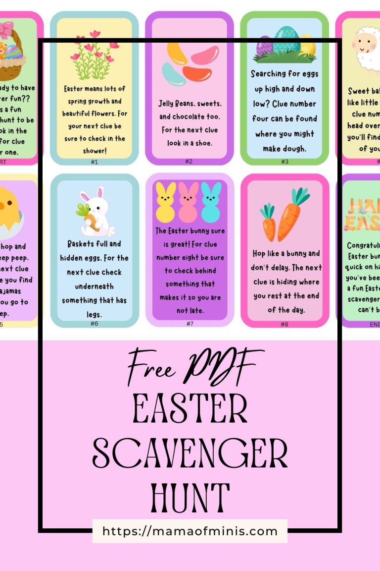 Free Easter Scavenger Hunt Printable PDF
