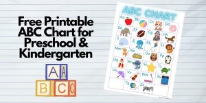 Free Printable ABC Chart for Kindergarten
