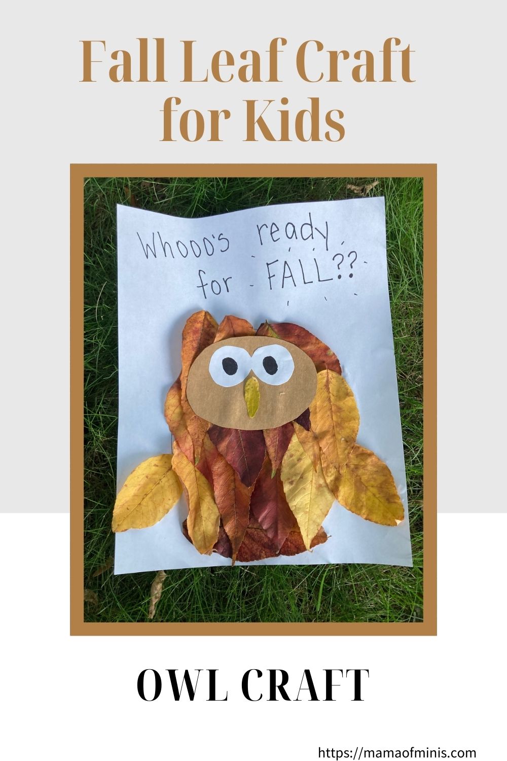 Leafy Fall Owl Craft For Kids
