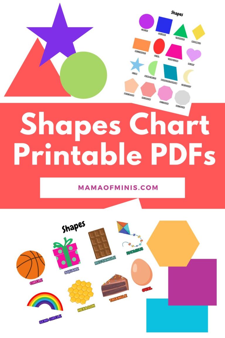 Free Printable Shapes Chart for Preschool