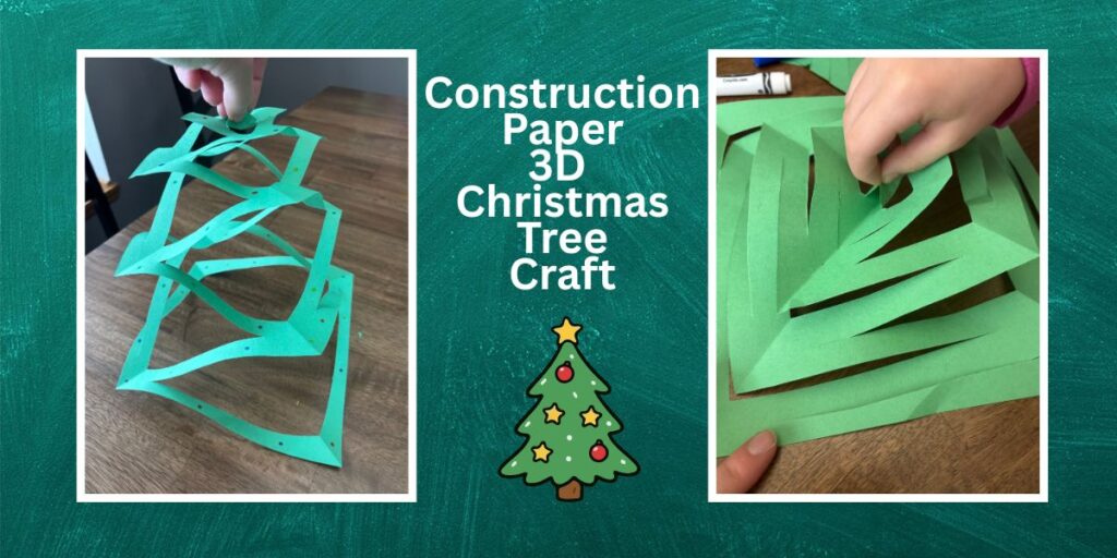 Construction Paper 3D Christmas Tree Craft for Kids